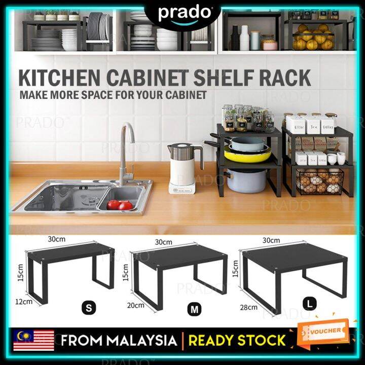 PRADO Malaysia Kitchen Cabinet Shelf Insert Unit Rak Dapur Desktop ...