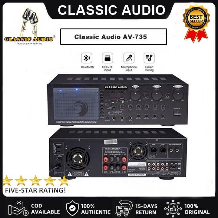 Classic Audio AV-735 By Classic Audio- Karaoke Mixing Amplifier With USB and Bluetooth 850x2 ...