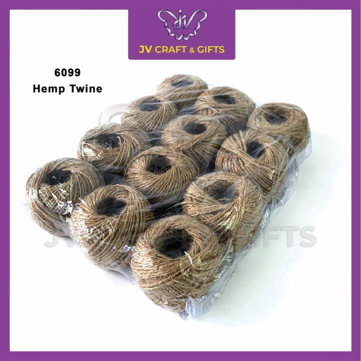 12pcs 50M Natural Brown Jute Hemp Rope Twine String Cord Craft Making DIY Shabby Style Rustic ...