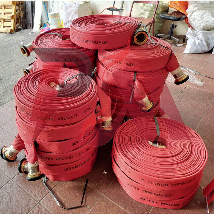 JUAL SELANG PEMADAM KEBAKARAN 2.5 INCH X 30 METER FIRE HOSE RUBBER GERMANY OSW SYNTEX UNIDUR ...