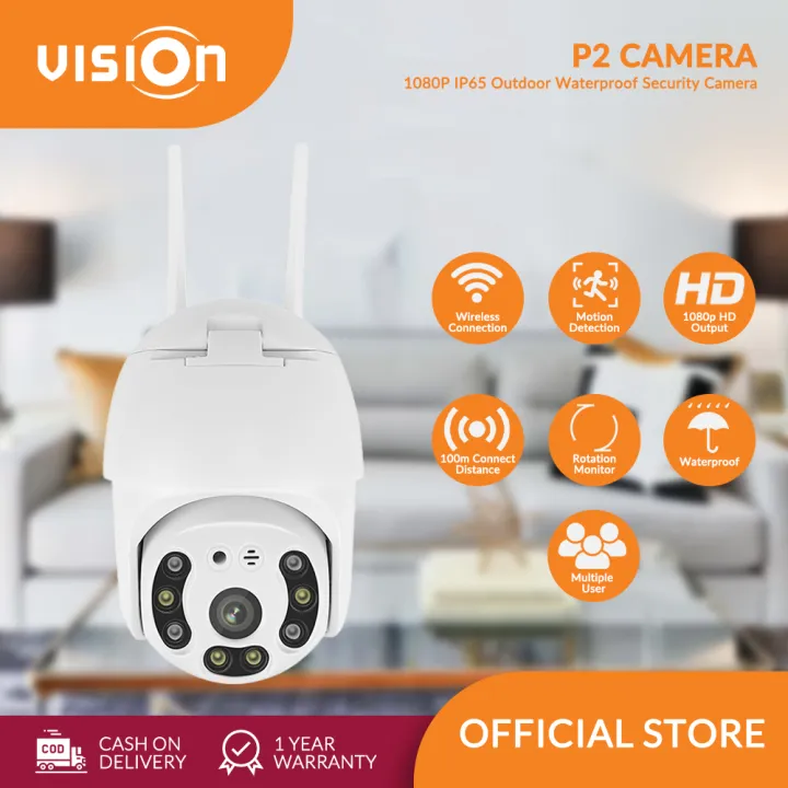 VISION P2 5MP Ball CCTV Camera 1080P PTZ IP65 Camera Outdoor Waterproof ...