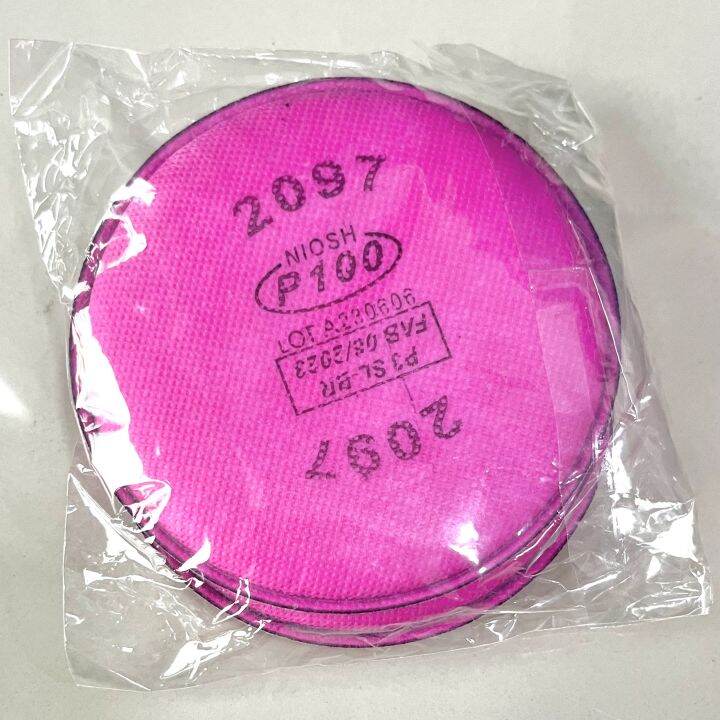 Filter 2097 P100 แผ่นกรองฝุ่น แผ่นกรองไอ ฟูมโลหะ (แพ็ค2ชิ้น) (ตัวเทียบ ...