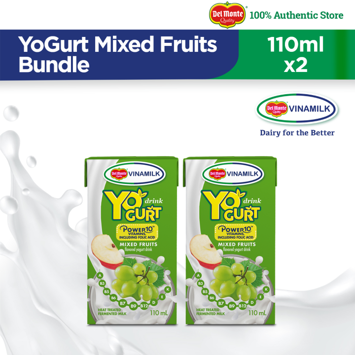 DEL MONTE VINAMILK YoGurt™ Mixed Fruits Drinkable Yogurt with Power 10 ...
