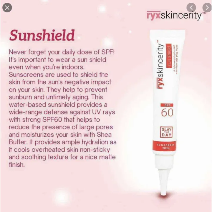 RYX Skincerity Sunshield | Lazada PH