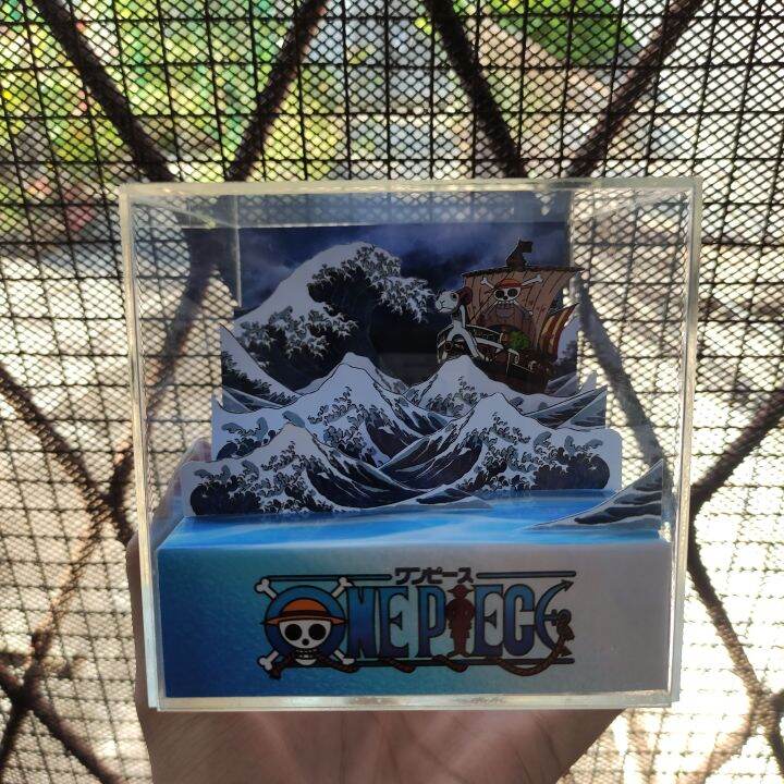 One Piece Going Merry The Great Wave off Kanagawa Cube Diorama | Lazada ...