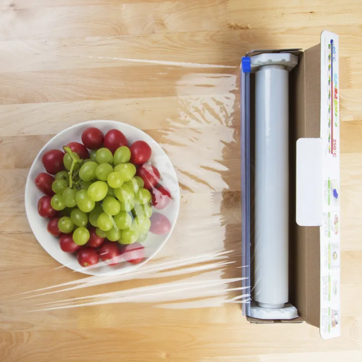 Clean knife PE cling film 120m with cutter box is easy to use and does ...