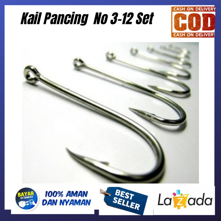 Barang Bisa COD - Kail Pancing No 3-12 Set / Taffsport Handled Fishing ...