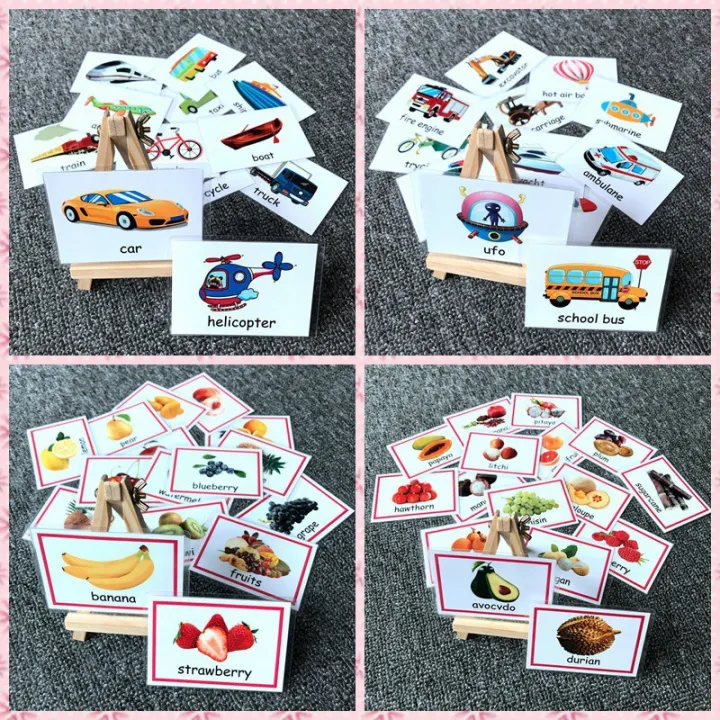 Laminated Pocket Flashcards Baby Learning English Word for Children Educational Toys | Lazada PH