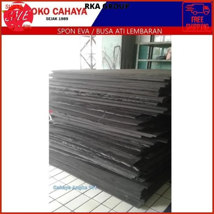 Spon Eva Sponge Busa Ati Spon Karet 5Mm Hitam 120 X 210 Cm Lembaran ...