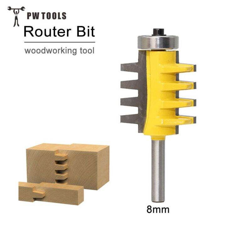 1/8 Shank Reversible Finger Joint Glue Router Bit Woodwork Cutter Tools ...