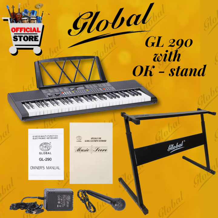 GL 290 KEYBOARD - 61 KEYS WITH FREE STAND (OK - STAND) compact sized handy for travel and GIG ...