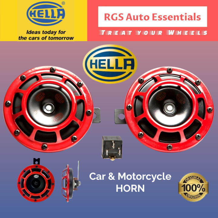HELLA Supertone Horn Set 12V w/ 5 Pin Relay (ORIGINAL) | Lazada PH