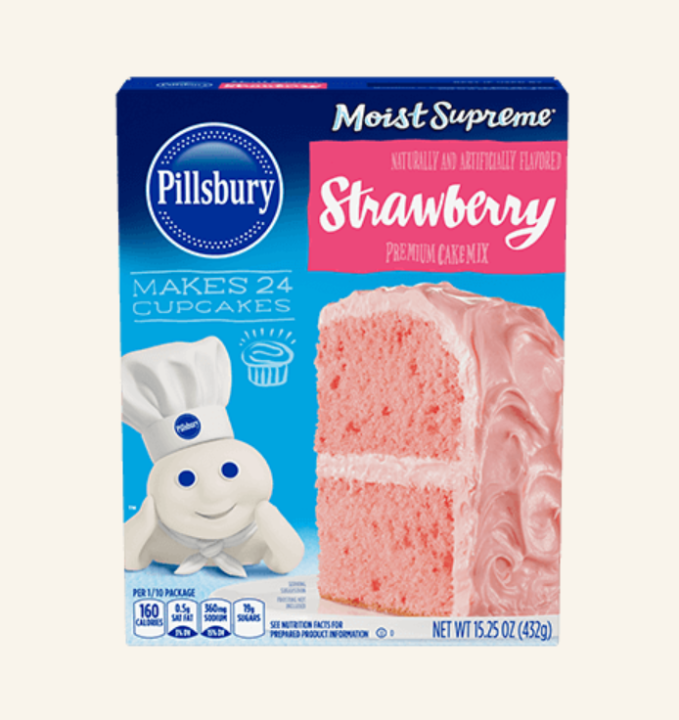 Pillsbury Moist Supreme Strawberry Flavored Premium Cake Mix -432g ...