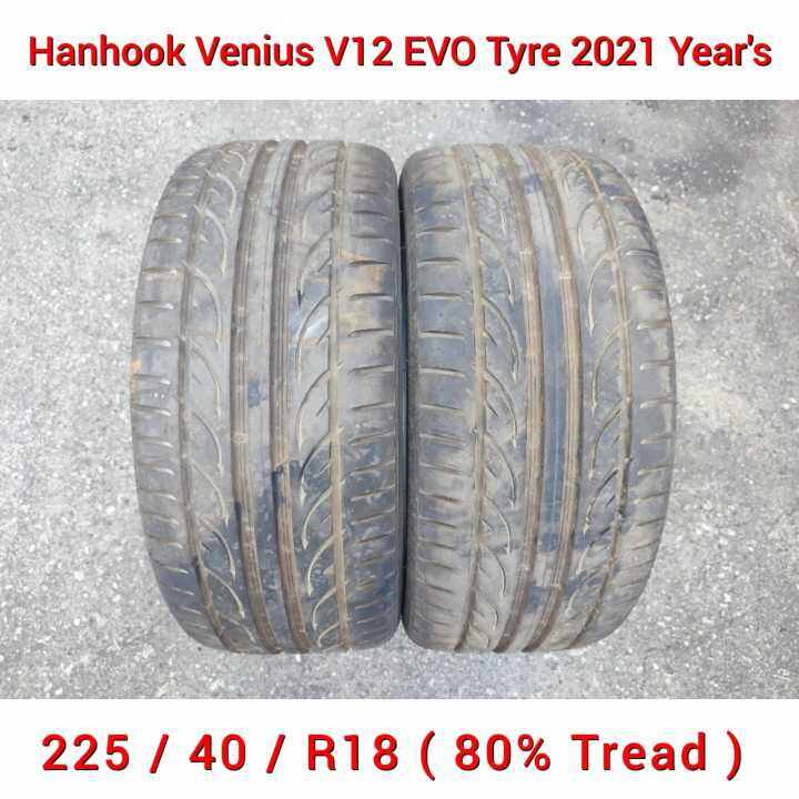 Tyre 225 / 40 / R18 Hankook Venius V12 EVO Tyre 2021 Year's / Tayar ...