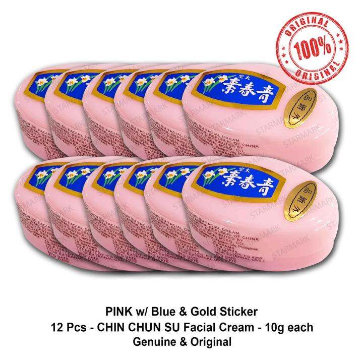 Chin Chun Su Cream Facial Creams 10g each - Pink with Blue and Gold ...