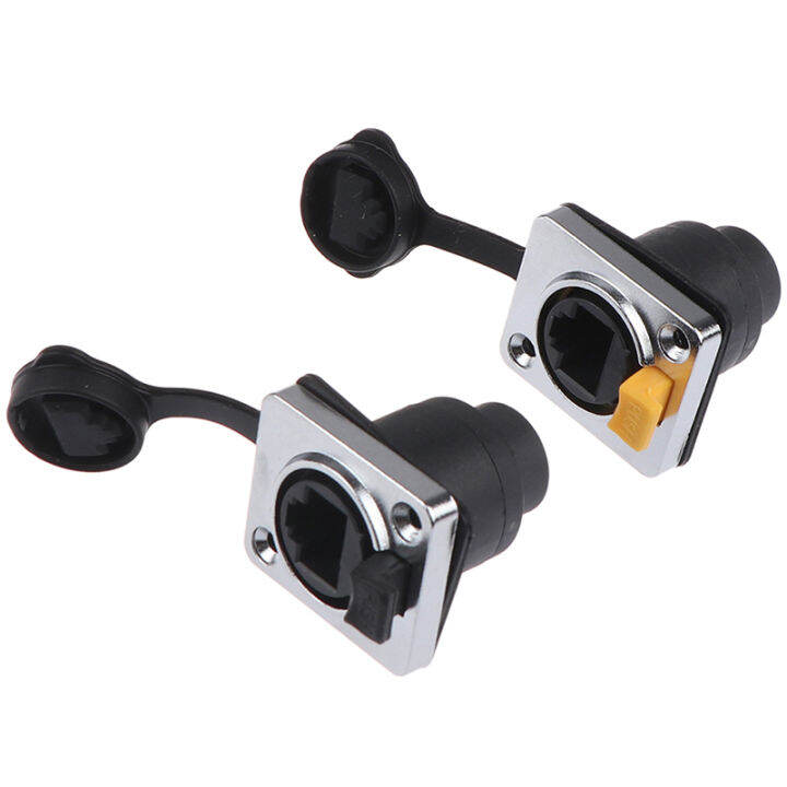 RJ45 Waterproof Connector 8p8c Female Panel Mount Sockets Straight RJ45 ...