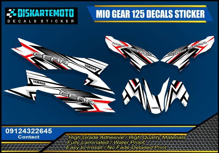 Yamaha Mio Gear 125 Decals Sticker | Lazada PH