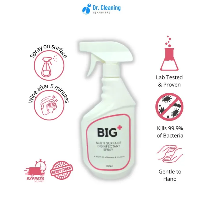 DRCLEANING [READY STOCK] BIG+ Multi Surface Disinfectant Spray 500ML ...