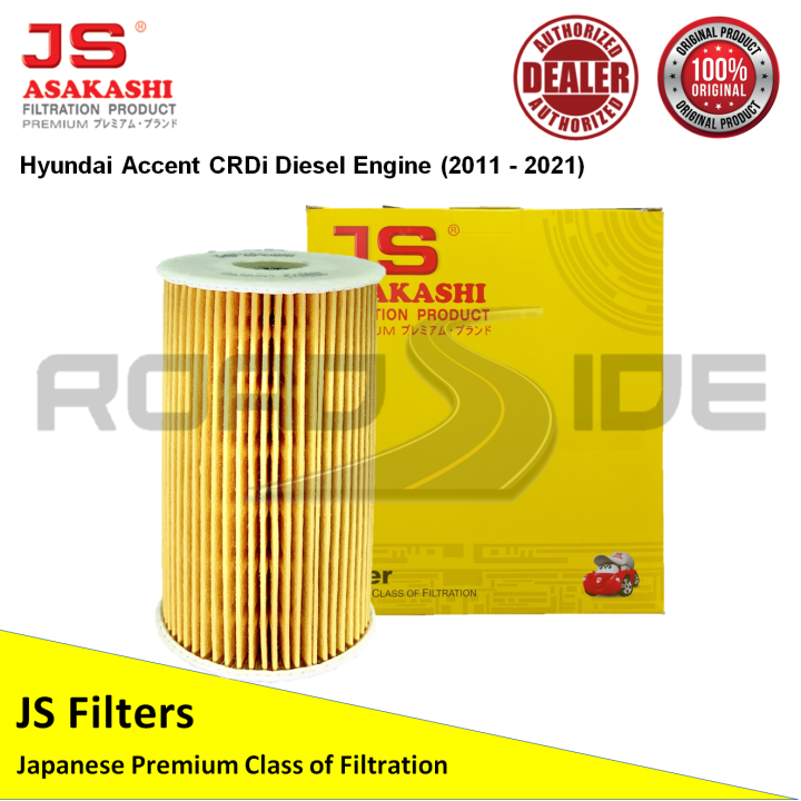 JS Asakashi Oil Filter for Hyundai Accent CRDi Diesel Engine (2011 ...