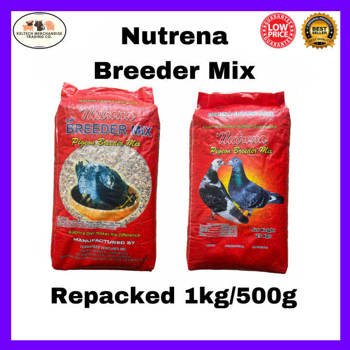 Nutrena Breeder Mix Pigeon Breeder Mix Bird Feed Repacked 1kg/500g ...