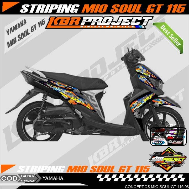 MIO SOUL GT 115 STIKER STRIPING MOTOR KEREN LIS VARIASI MIO SOUL GT 115 ...