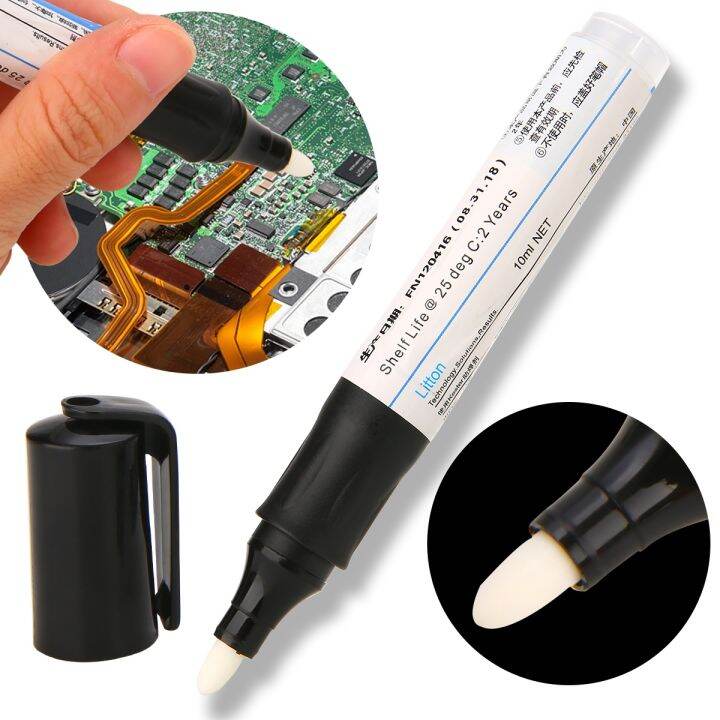 1X New 10ml Soldering Flux Pen Low-Solid Non-Clean Surface Mount Solar ...