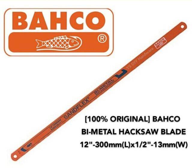 [ORIGINAL] BAHCO BI-METAL HACKSAW BLADE 12"-300MM(L) X 1/2"-13MM(W) | Lazada
