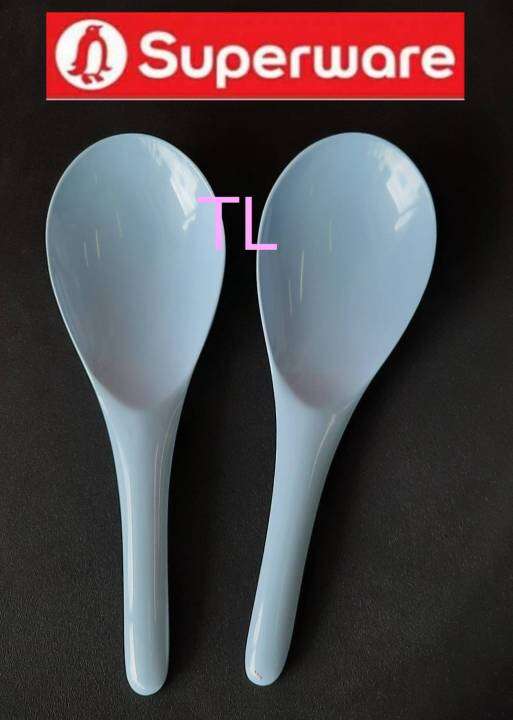 ทัพพี 2ชิ้น สีฟ้า ซุปเปอร์แวร์ เมลามีน100% นกเพนกวิน superware #onanong2410 | Lazada.co.th