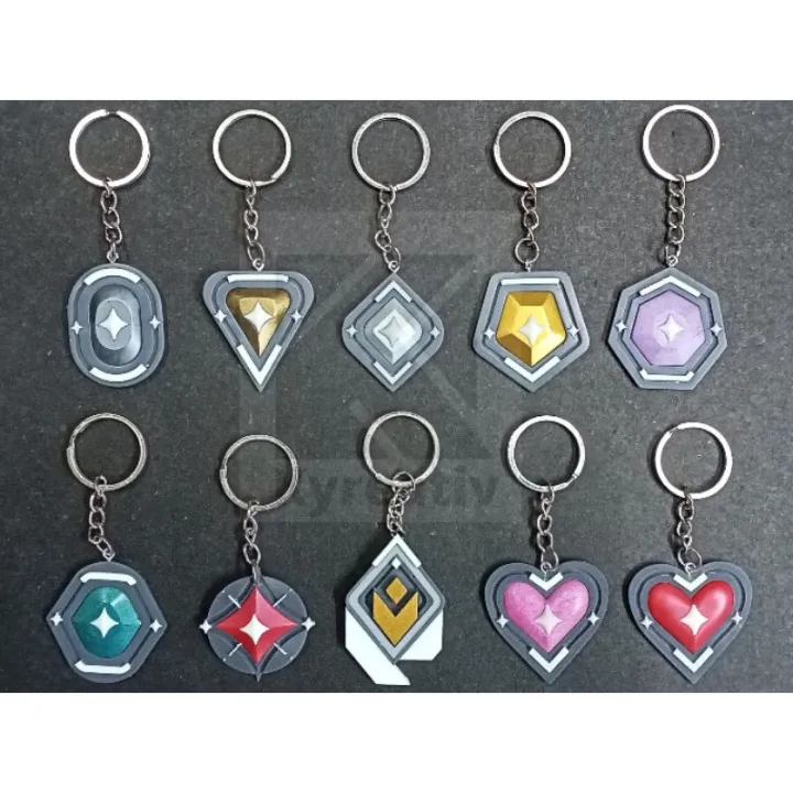 Valorant Rank Keychain (Glow in the Dark)LMr | Lazada PH