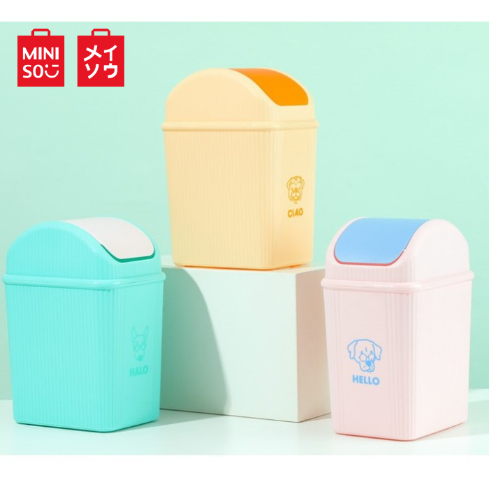 Miniso Simple Desktop Waste Bin Trash Can | Lazada PH