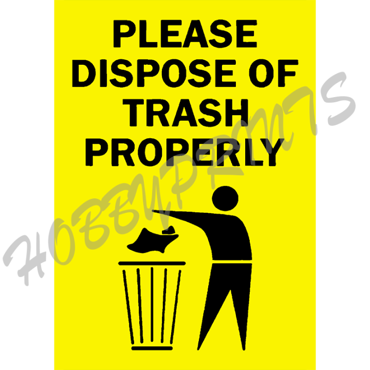 Laminated Signages | Trash | Sign Boards | Lazada PH