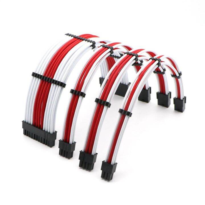 Custom 180 Degree 24Pin ATX CPU 8Pin GPU 8Pin GPU 6pin Power Extension ...