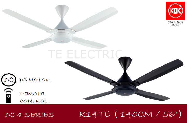 KDK K14TE 56" 140CM REMOTE CONTROL CEILING FAN FOUR BLADES DC MOTOR DG ...