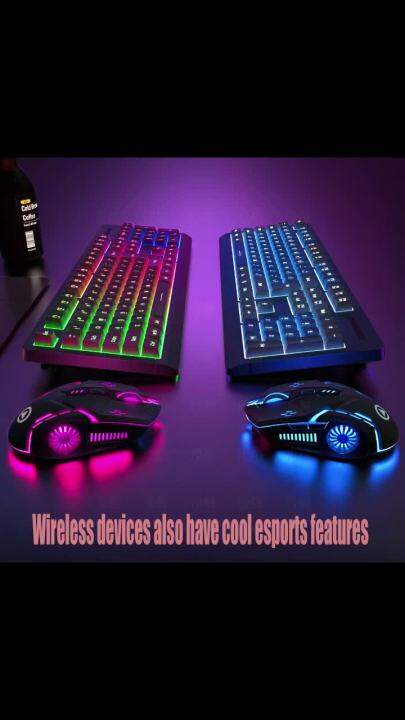 KM01 Wireless Luminous Rechargeable Keyboard And Mouse Set Type-C ...