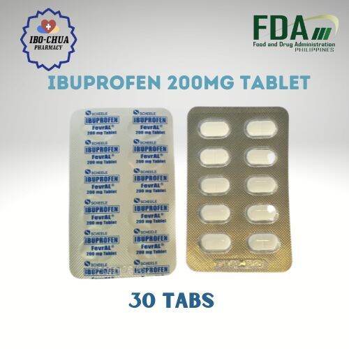 Ibuprofen 200mg (FEVRAL) Analgesic/ Pain Relief- 30 tablets | Lazada PH