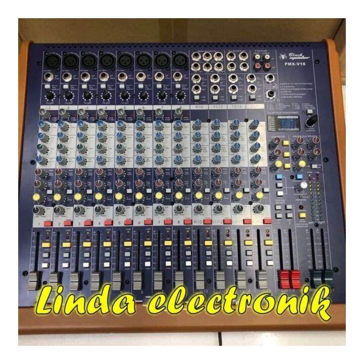 Mixer black spider bs pmx v16 16channel | Lazada Indonesia