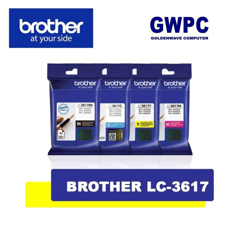 Brother LC-3617 Genuine Ink Cartridge LC3617 Black Cyan Magenta Yellow ...