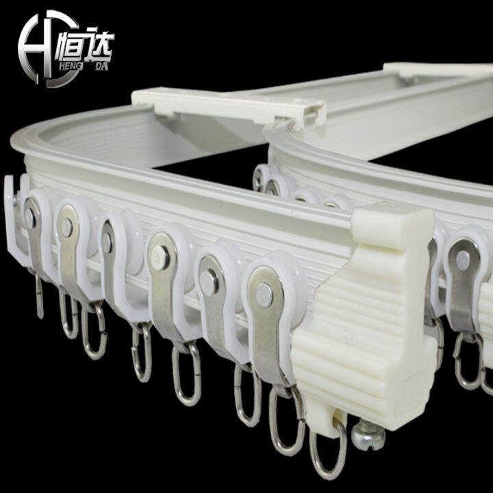 Curtain track curved rail bendable U-shaped L-shaped bay window balcony ...