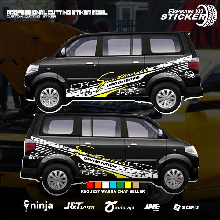 Stiker mobil apv gran max cutting stiker variasi body samping mobil apv ...