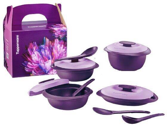 Tupperware Purple Royale /Petit Blossom Serveware | Lazada