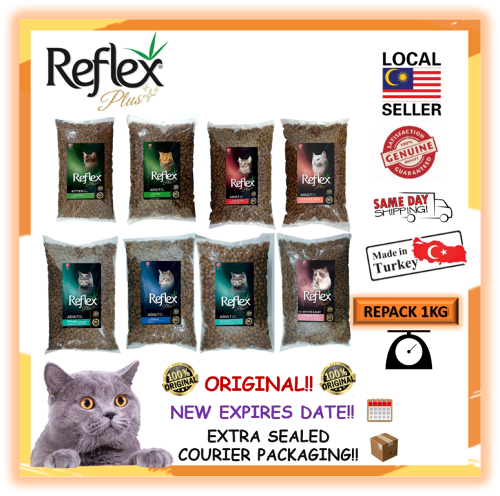 🌟100% ORIGINAL REPACK🌟 Reflex Plus Cat Food Premium Flavor / Makanan ...
