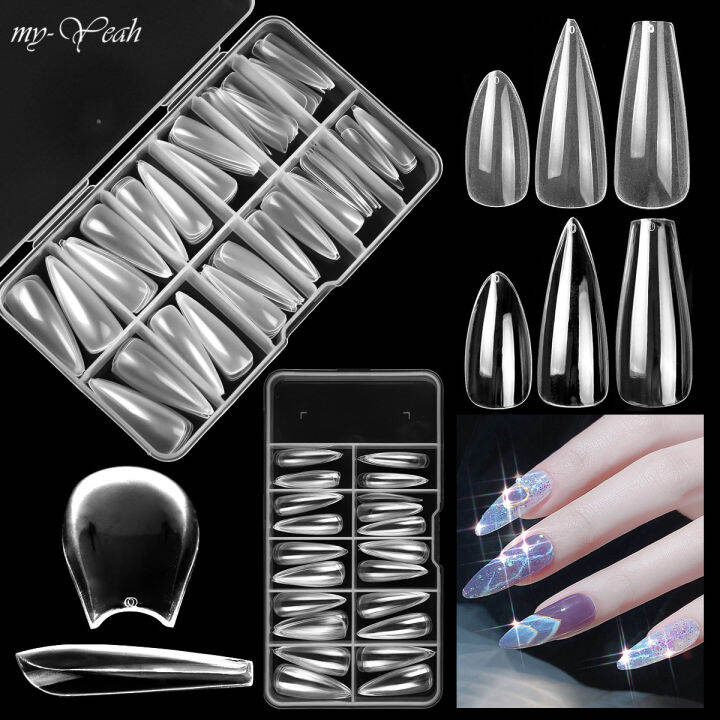 Myyeah 100 Or 120pcs Box Clear Matte Flase Nails Full Cover Ultrathin