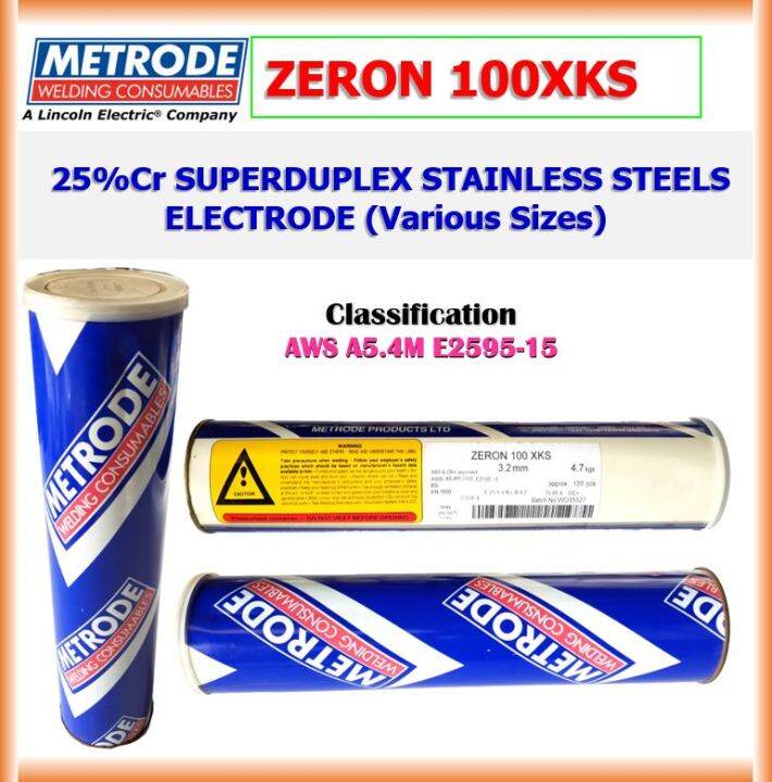 LINCOLN / METRODE ULTRAMET ZERON 100XKS ( 100 XKS) , 25%Cr SUPERDUPLEX ...
