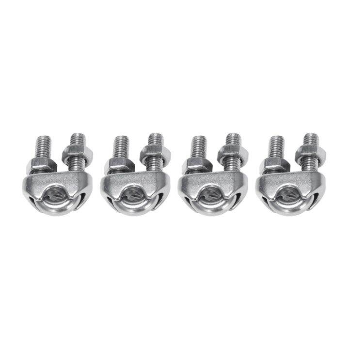M6 1/4 Inch 304 Stainless Steel U-Shape Bolt Saddle Clamps Cable Wire ...