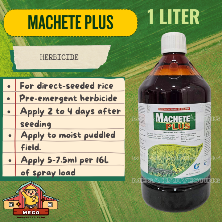 MACHETE PLUS 1L PRE EMERGENT HERBICIDE FOR DIRECT SEEDED RICE APPLIED 2 ...