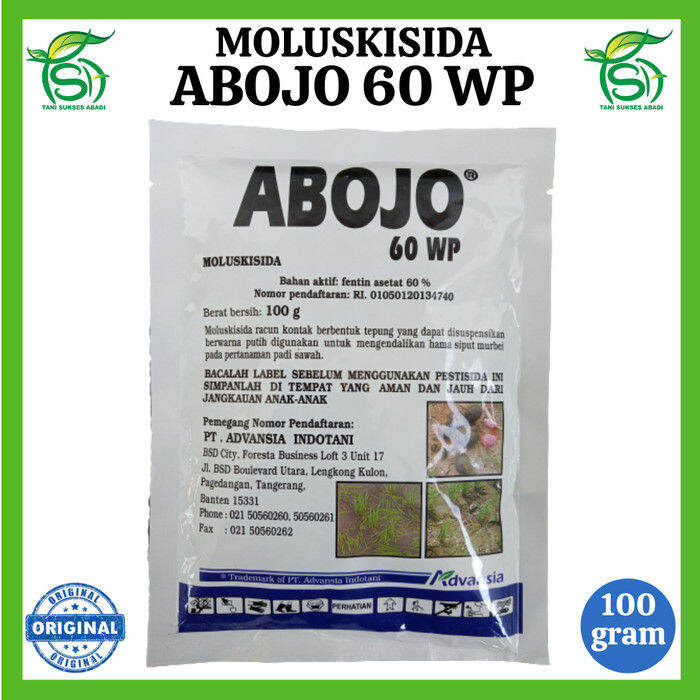Moluskisida ABOJO 60 WP (100 Gram) - Obat/Racun Siput & Keong | Lazada ...