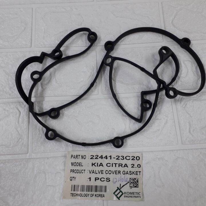 (1PCS KOMETIC 22441-23C20) (12 SCREW HOLE MODEL) VALVE COVER GASKET FOR ...