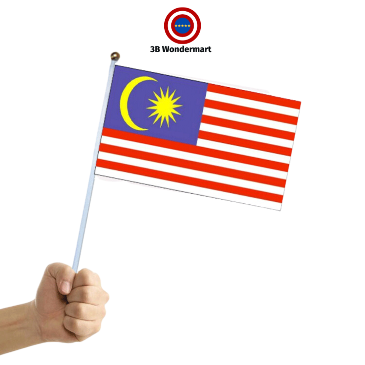 Hand Flag Malaysia Polyester Bendera Tangan Malaysia | Lazada