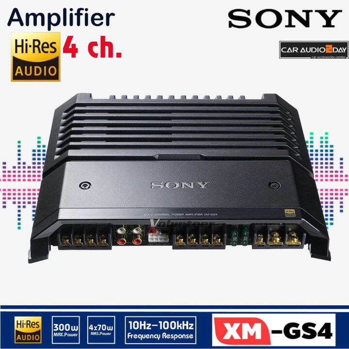 SONY XM-GS4 Hi-Res AUDIO เพาเวอร์แอมป์ 4ชาแนล เพาเวอร์แอมป์เสียงดี 4ชา ...