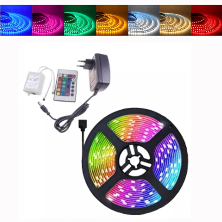 5Meter RGB LED Strip Light Indoor Diode Flexible Strip Tape Lamp For ...